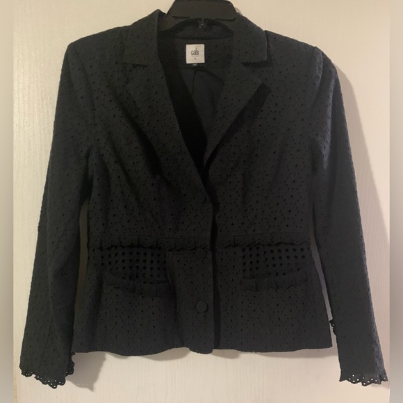 CAbi | Jackets & Coats | Cabi Black Eyelet Jacket | Poshmark